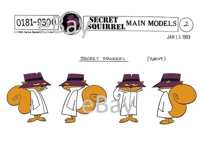 SECRET SQUIRREL MAIN MODEL SHEET - SECRET SQUIRREL Turns B | eBay