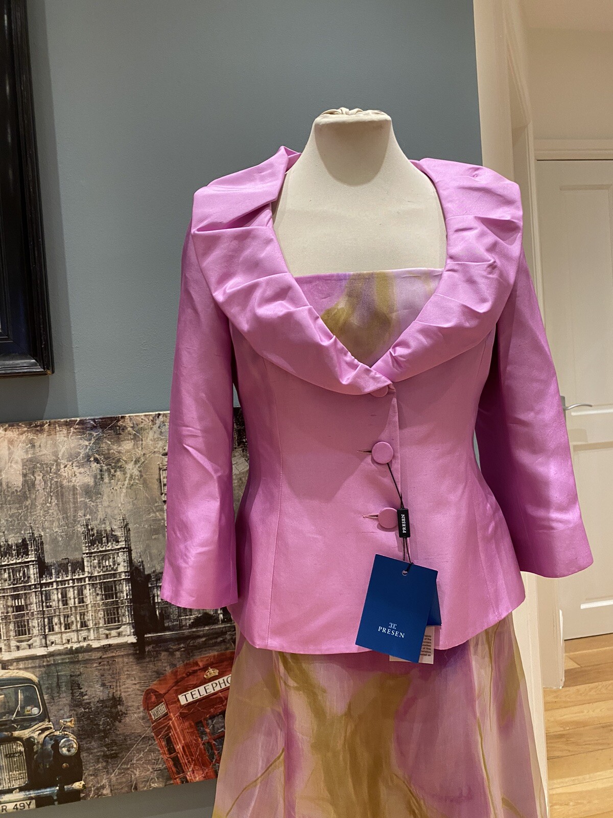 mother of the bride/groom Presen De Luxe Silk Dress And Jacket 10 | eBay