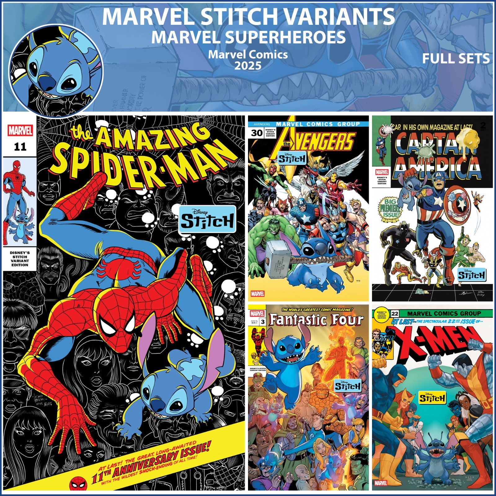 Marvel Stitch Variants (2025) Marvel Comics Disney COVER SELECT | eBay