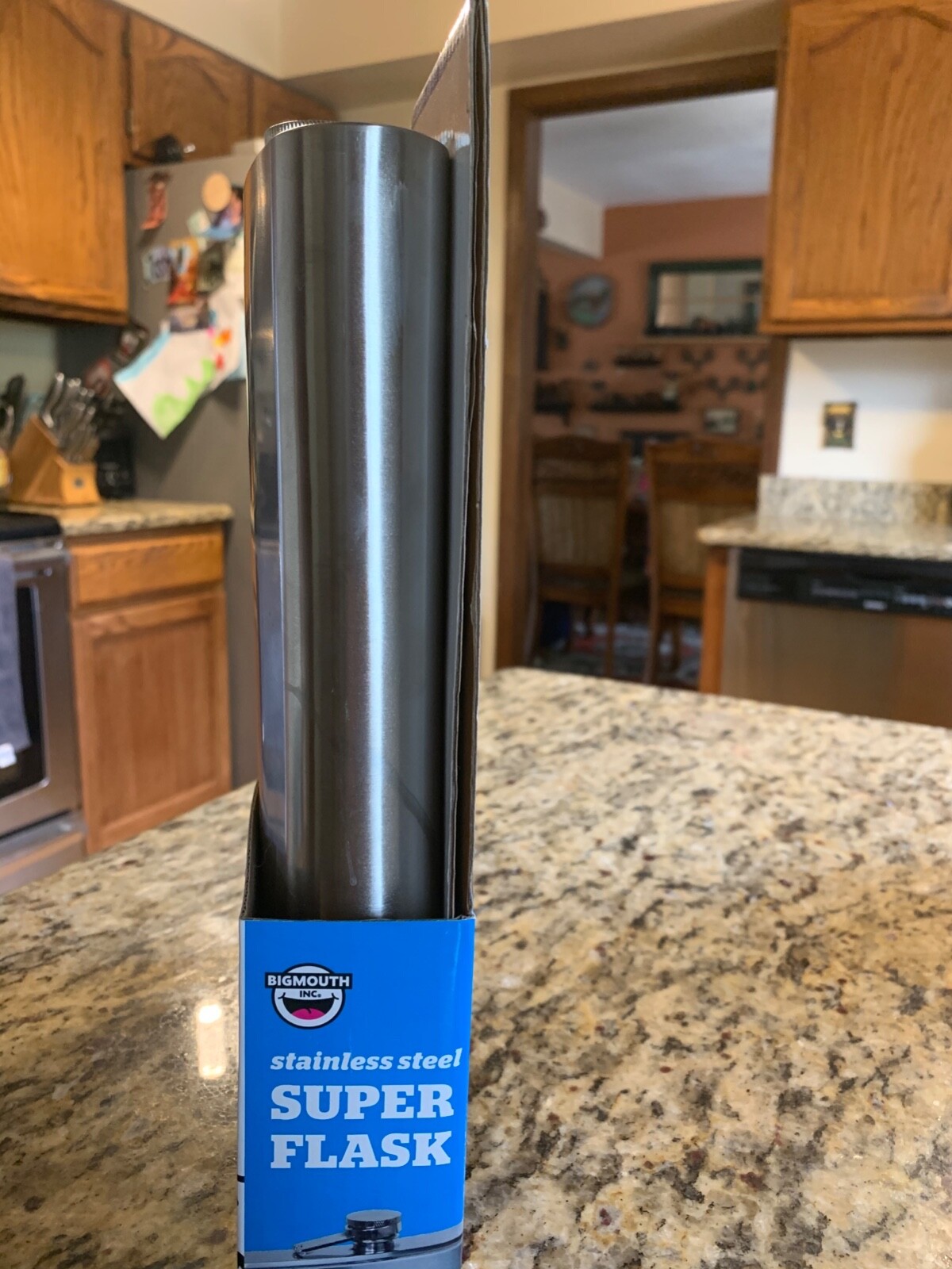 11.5 in Stainless Steel 1/2 Gallon Super Flask 64 Oz W Lid Factory Gift ...