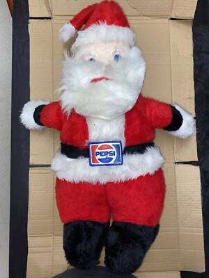 Vintage Pepsi Cola Santa Claus 24” Stuffed Santa Advertising | eBay