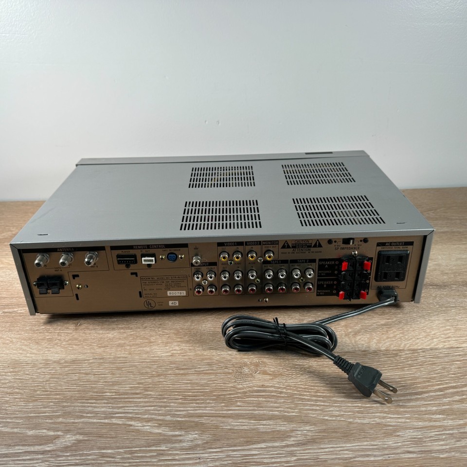 Vintage Sony Stereo Receiver STR-AV460 Digital FM-AM Receiver Phono ...