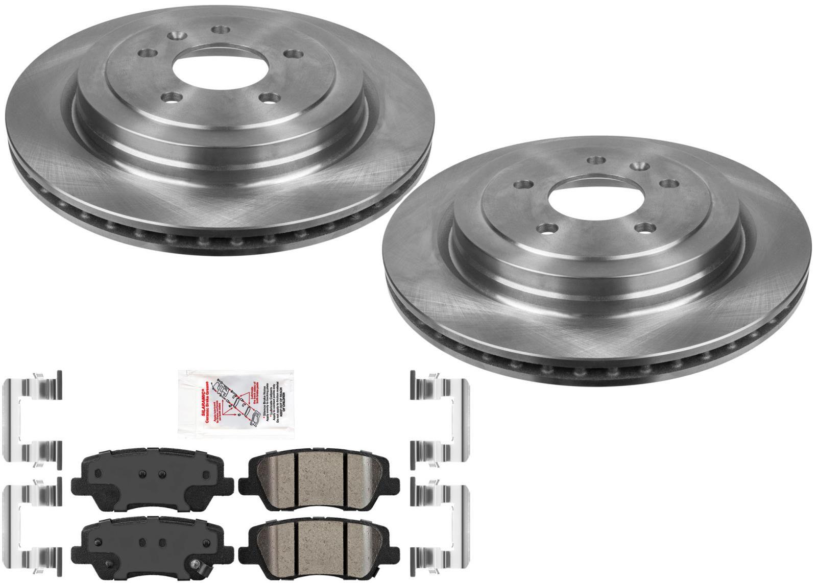 Rear Disc Brake Rotors & Ceramic Brake Pads for 2013-2019 Cadillac ATS ...