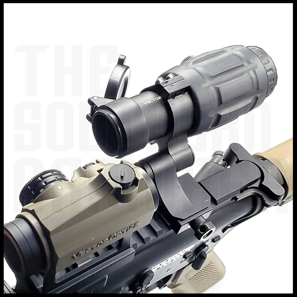 3X RED DOT SCOPE OPTICAL MAGNIFIER WITH FLIP TO SIDE MOUNT FOR RAIL | eBay