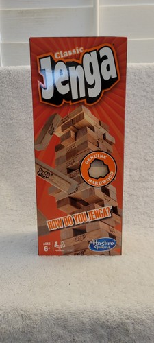 Jenga Classic Game Genuine Hardwood Blocks Stacking Game for Ages 6+ New | eBay