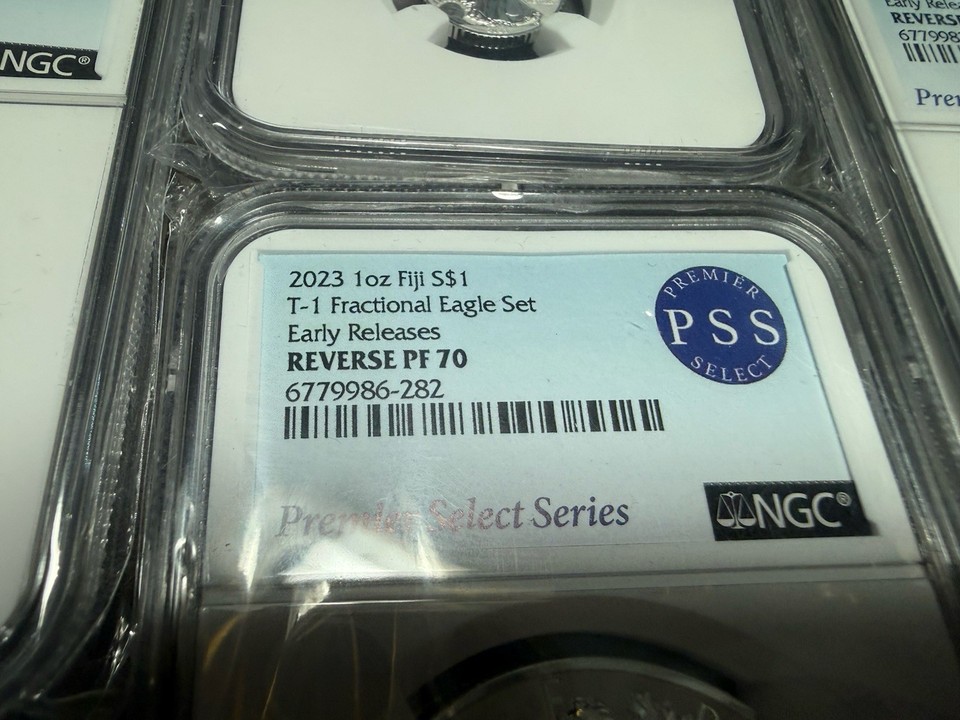 2023 T-1 FIJI FRACTIONAL EAGLE SET EARLY RELEASES NGC PF70 PSS LABEL ...