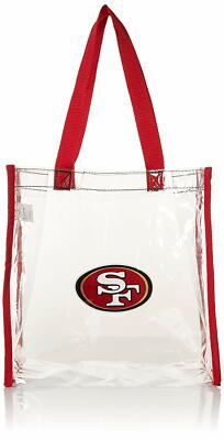 NFL San Francisco 49ers Clear Reusable PVC Tote Bag-See Through ...
