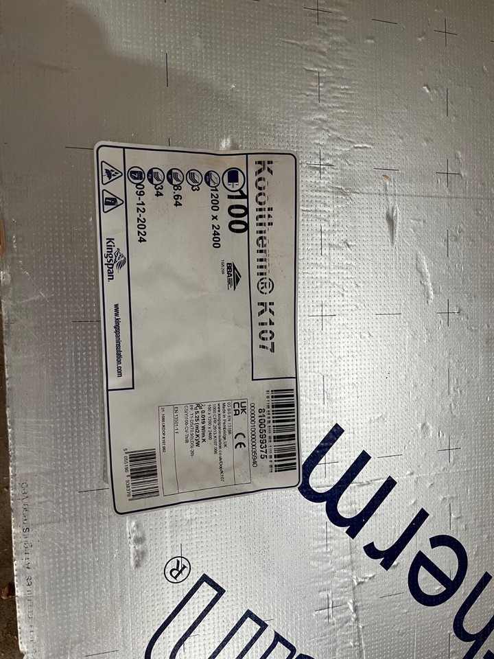 Kingspan Kooltherm 100mm 2400mm x 1200mm sheet 3 Available upgraded K7 ...