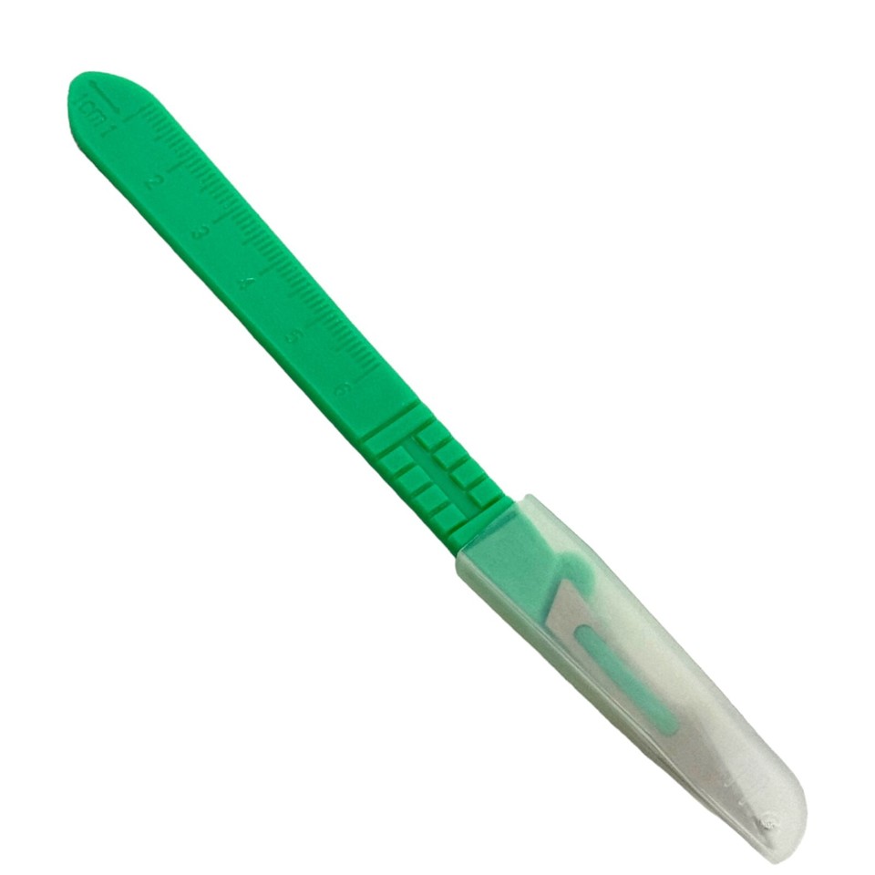 Plastic Handle Disposable Scalpel with Measuring Scale Ruler Built-in ...