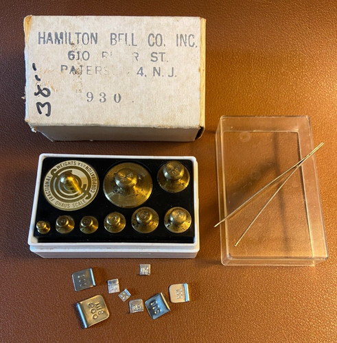 Ohaus Scale Metric Fractional Weights 50 gm x 10 mg Forceps Hamilton ...