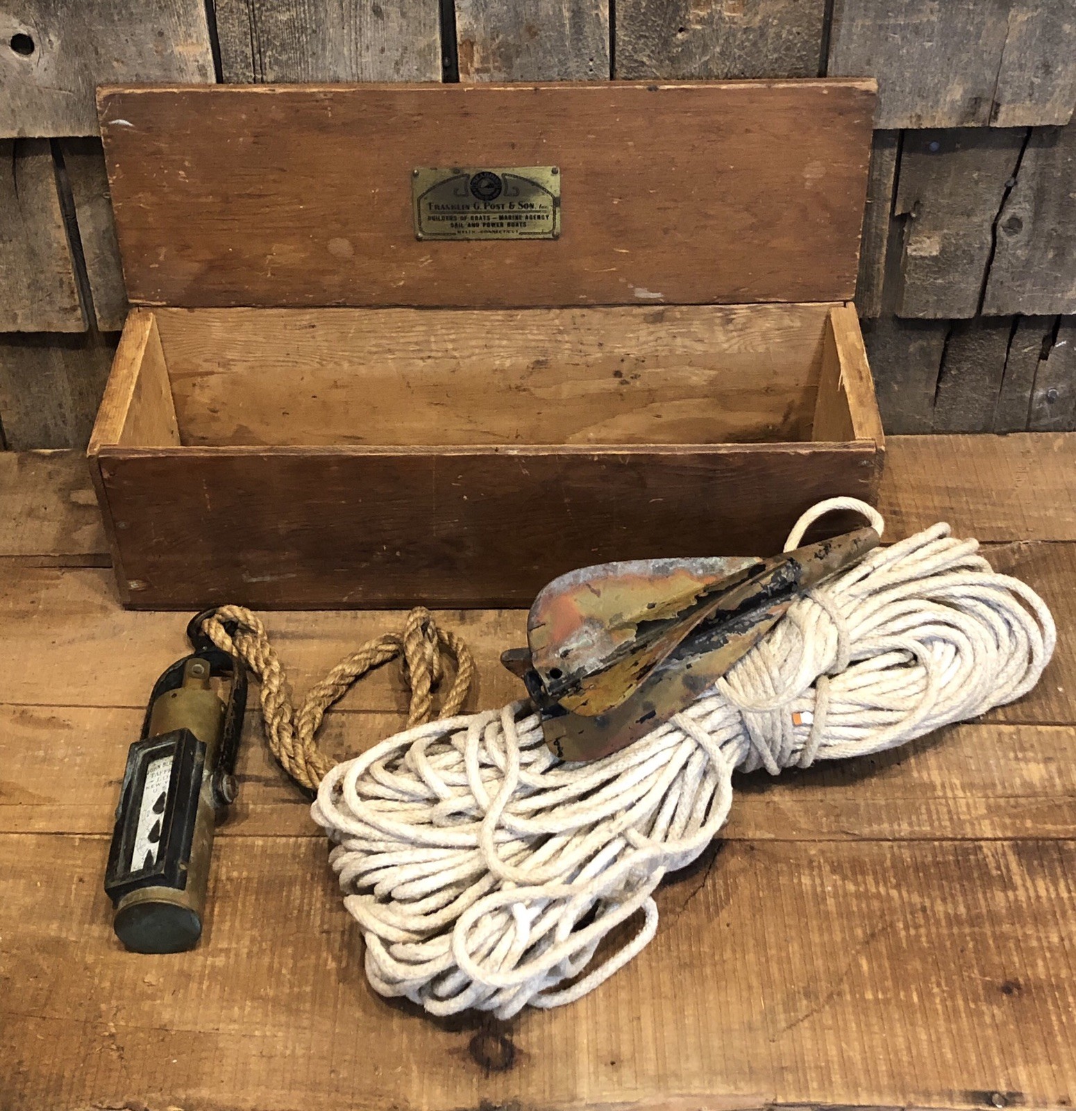 Antique Bliss American TAFFRAIL LOG Brass John Bliss With Original Box ...