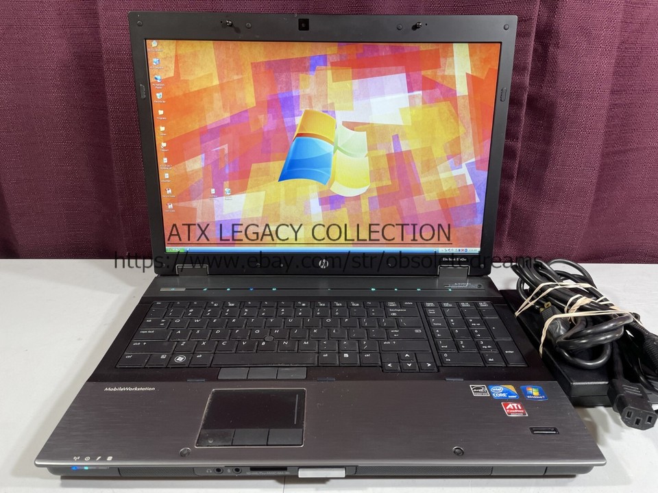17" RESTORED w SSD HP EliteBook 8740w Windows XP Vintage Retro Classic ...