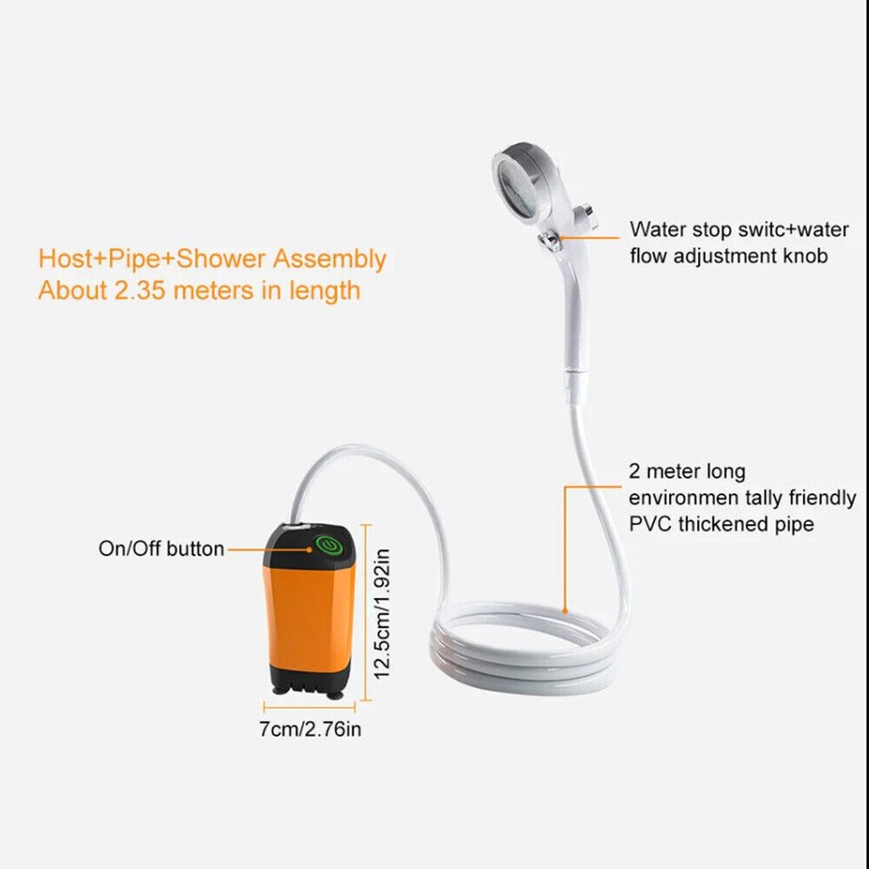 Portable Shower Camping Shower Outdoor Shower Pump Intelligent Digital ...