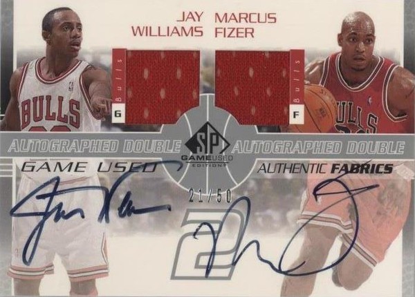 2003-04 SP Game Used - Authentic Fabrics Dual Autographs #JW/MF-AJ Jay ...