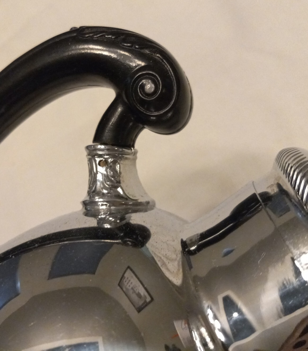 VINTAGE KROME KRAFT FARBER BROS. CHROME BAKELITE COCKTAIL PITCHER USA ...