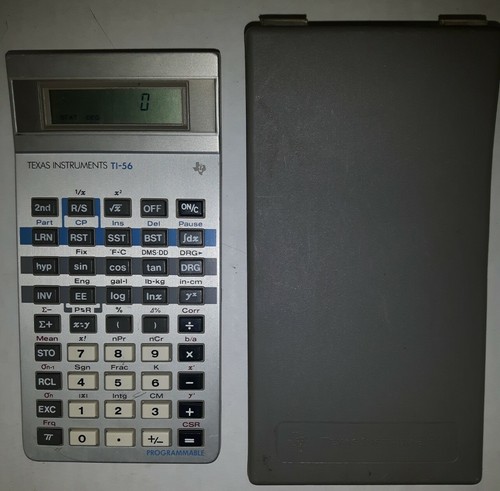Rare Vtg. 1985 Texas Instruments TI-56 Programmable Calculator w/Case ...