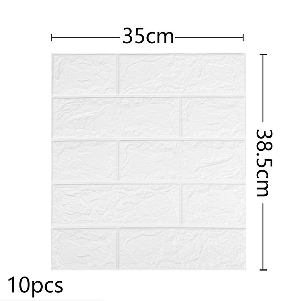 Practical Wall Stickers Foam Brick Decal Decor Room Self-adhesive Set ...