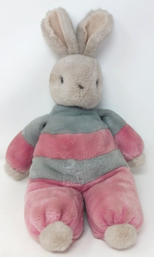 Applause Marzipan Bunny Rabbit Pink Gray Stripe Plush 20” Vintage #D-31 ...