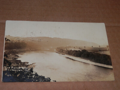 MESHOPPEN PA - 1913 REAL PHOTO RPPC POSTCARD - THE HORSEHOE - RIVER ...