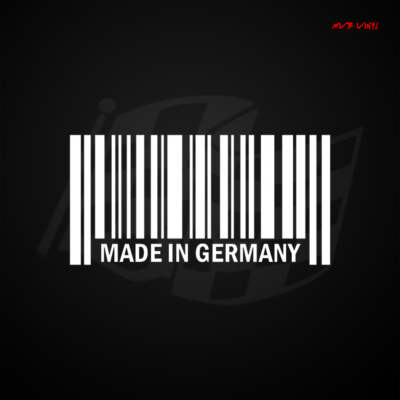 Made In Germany Barcode UPC Vinyl Decal Sticker | Stance 385 | eBay