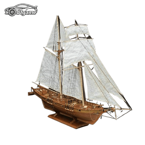 Sailboat diy Wooden Assembly Model Ship Model Assembling Building Kits ...