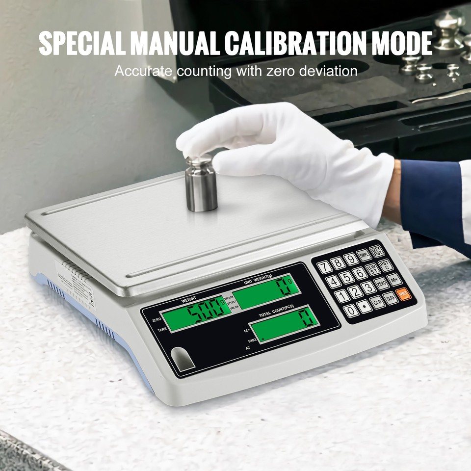 Counting Scale Digital Weighing Scale Food Meat Scales 33 lbs w/RS-232 ...
