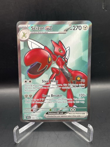 Scizor ex 195/162 Temporal Forces Full Art Ultra Rare Pokemon TCG Card ...