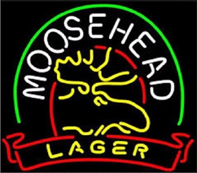 17"x14" Moosehead Lager Beer Neon Sign Lamp Light Visual Bar Club Pub ...