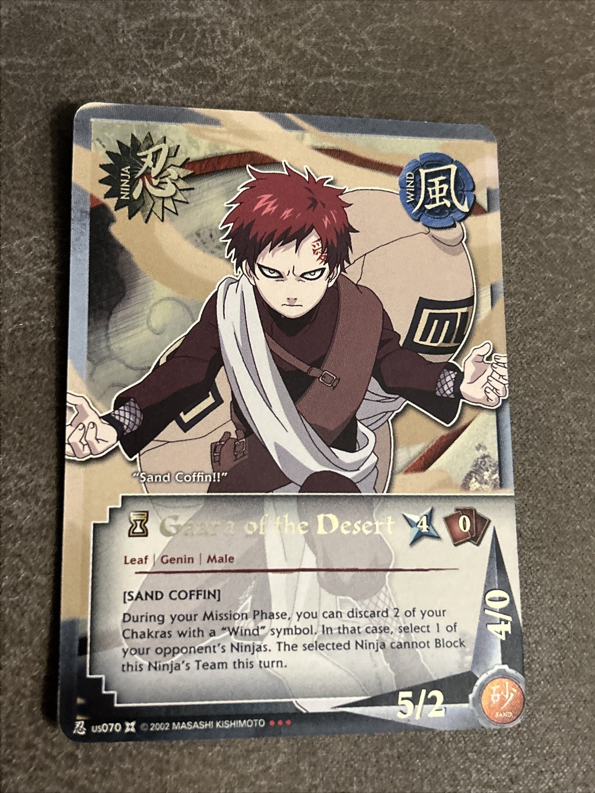 2008 Naruto Collectible Card Game: Chosen Unlimited Gaara of the Desert ...
