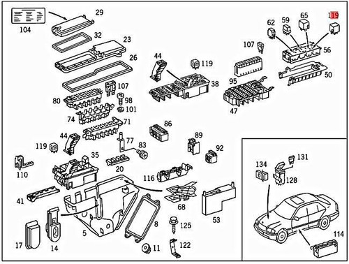 Original Relais MERCEDES R170 S202 W170 W202 Cabriolet Kombi 0025422219 ...