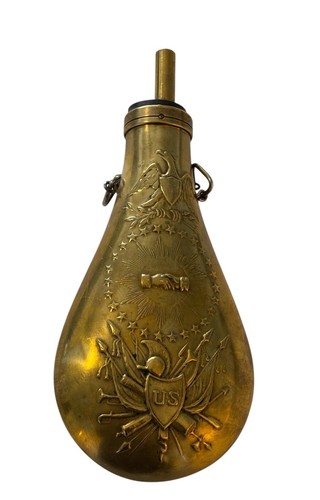 Vintage Gun Powder Flask Black Powder US Civil War Style Flask Brass | eBay