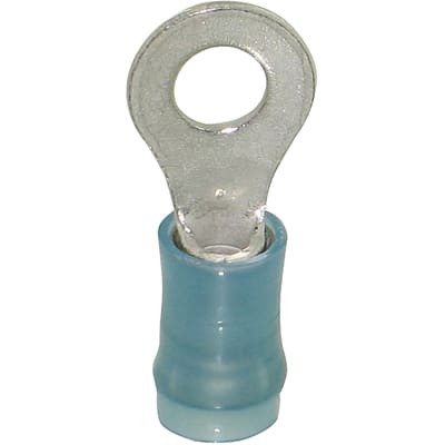 30PC TE AMP 320565 Terminal Ring Tongue, 16-14AWG, Blue, Stud Size 8 ...