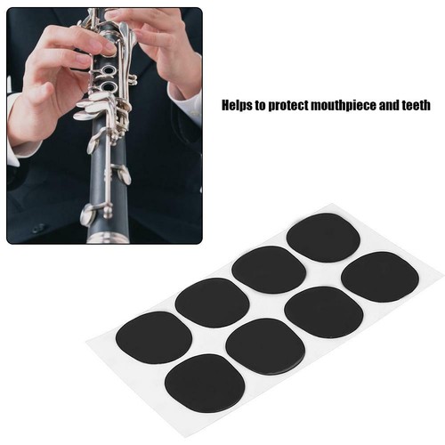 Soprano Alto Tenor Sax Clarinet Mouthpiece Patch Pad Black 0.5mm Big ...