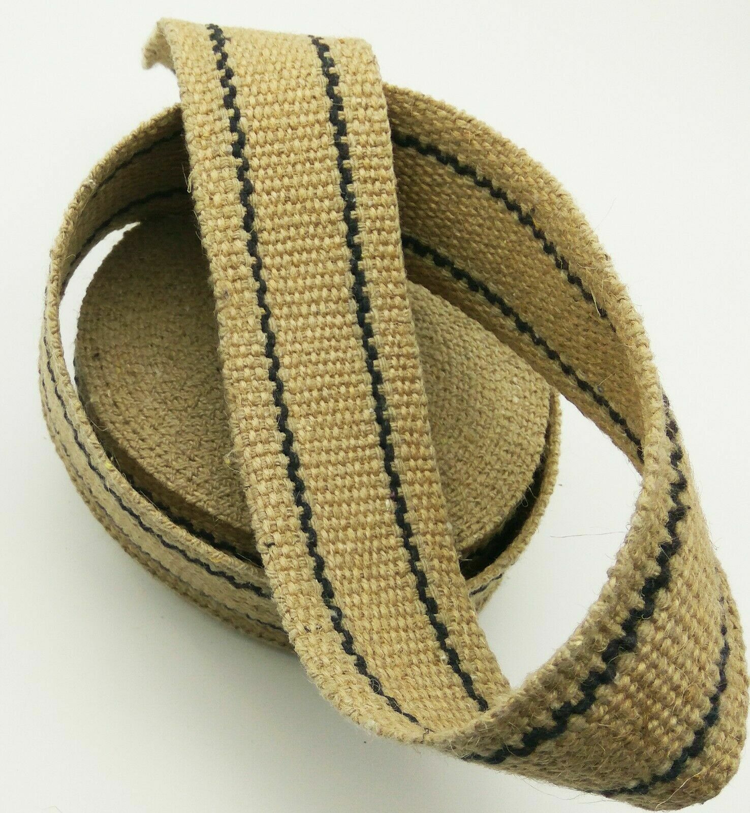 Jute Tape Webbing Strap Trim Rustic Hessian Natural Craft Upholstery ...