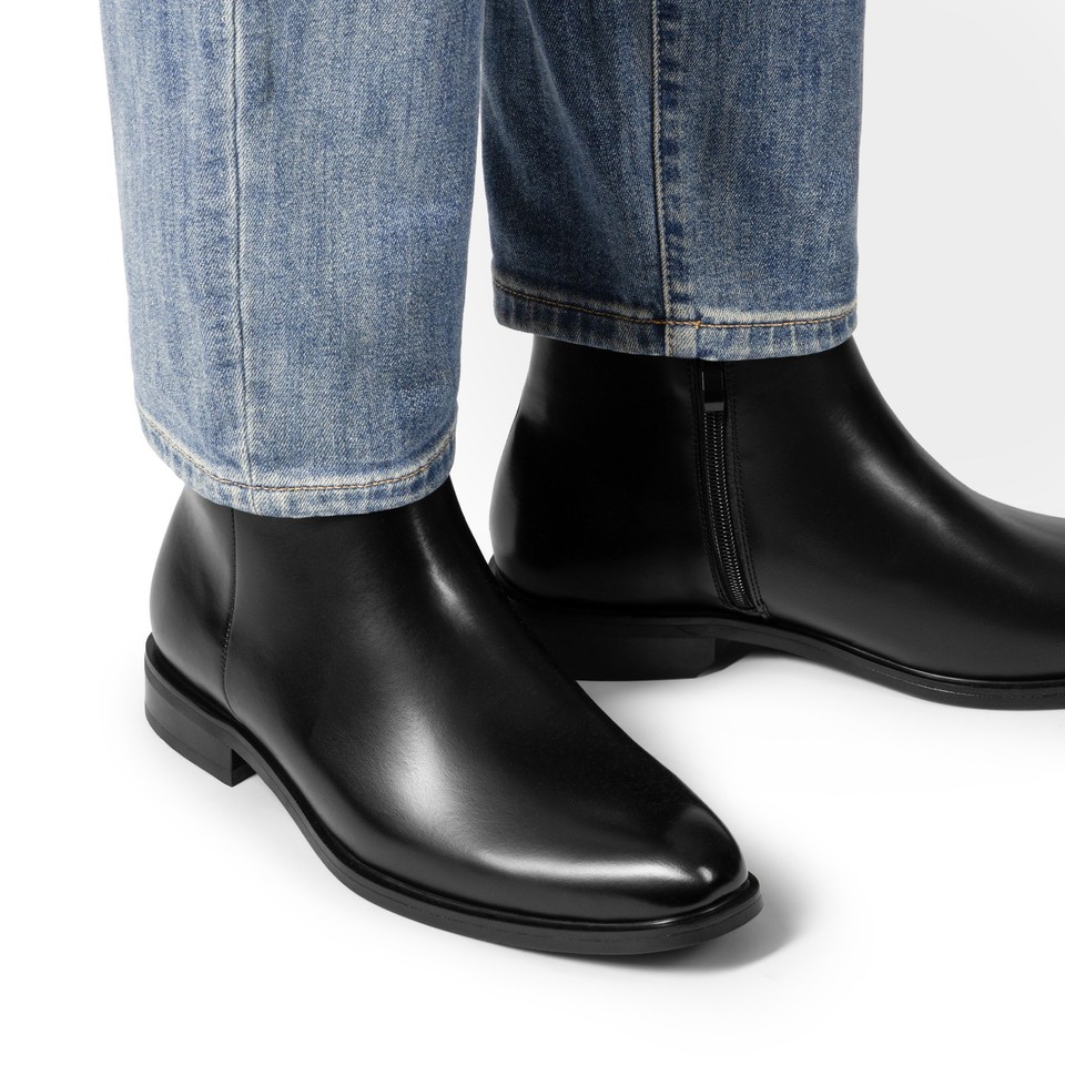 Men's Chelsea Ankle Boots Fashion Fall Slide Zip Booties Shoes | eBay