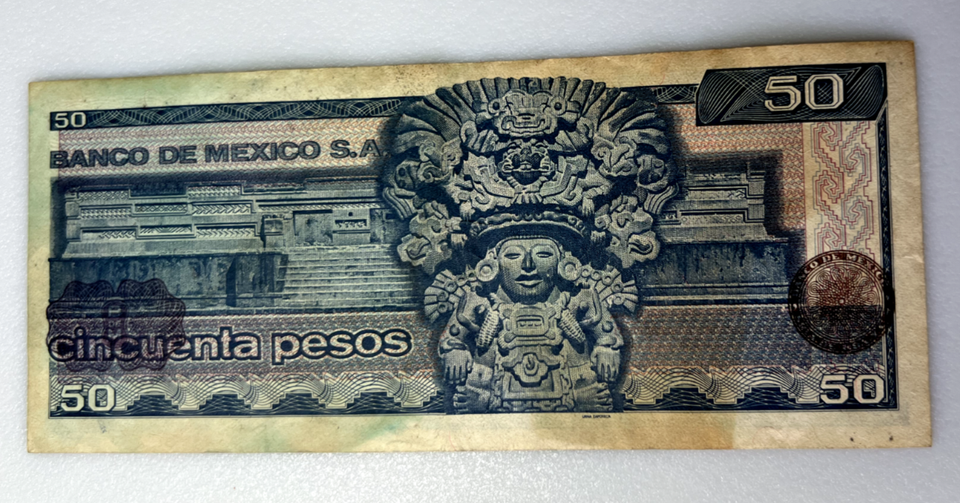 1981 EL BANCO DE MEXICO S.A. 50 PESOS, SERIES KF, SERIAL # E 8994870 | eBay