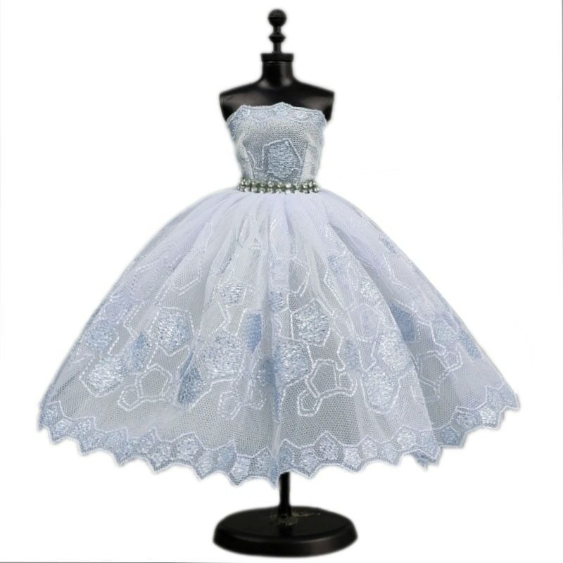 Light Blue Fashion Doll Clothes For 11.5" Doll Dress Party Gown Outfits ...