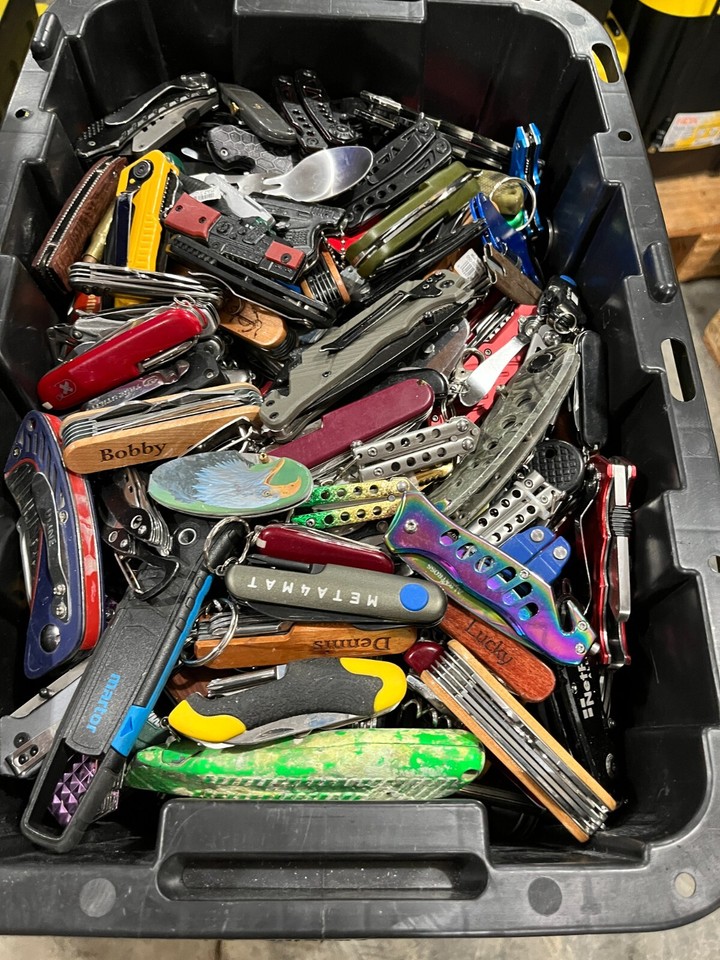 50 Pound Lot Of TSA Folding Pocket Multi Tools Variety Mix Knives ...