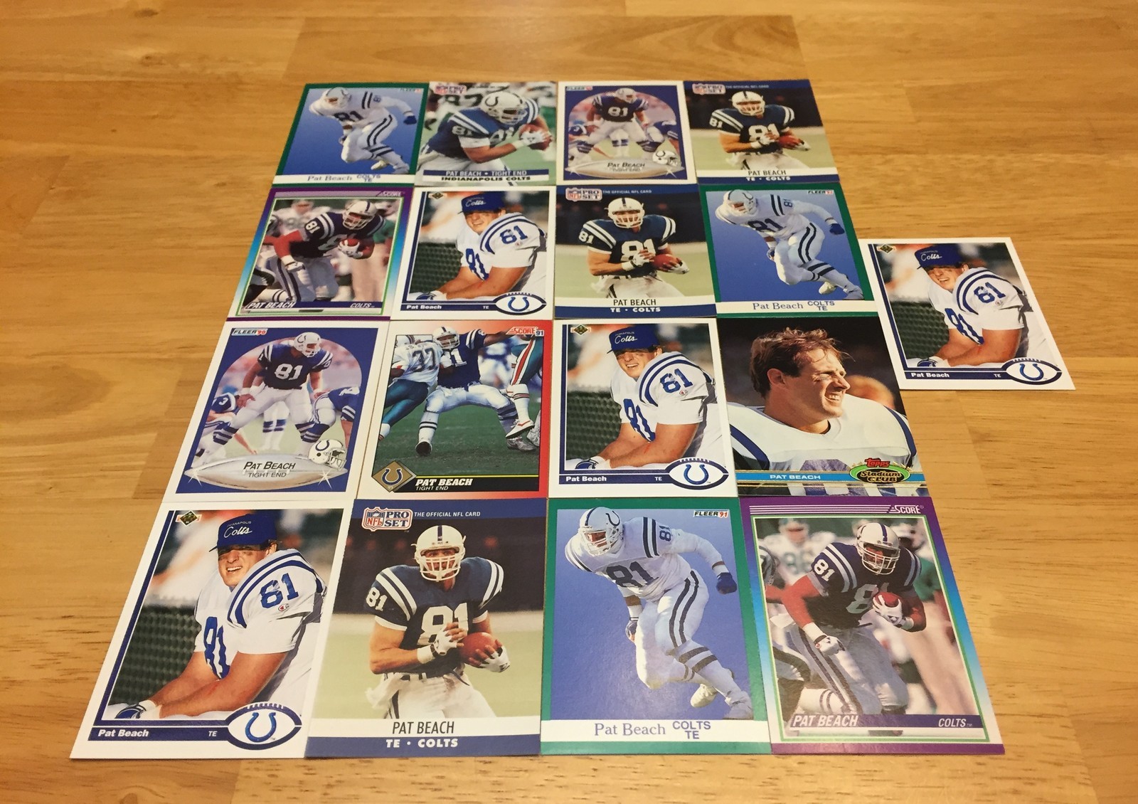 PAT BEACH LOT OF 17 FOOTBALL CARDS INDIANAPOLIS COLTS TIGHT END | eBay
