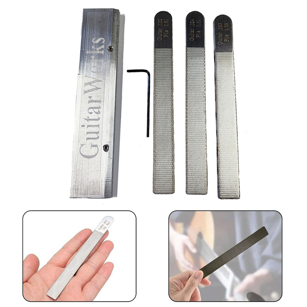 3/4pc Guitar Nut Files Fret Crowning Slot Filing Luthier Repair-Tool ...