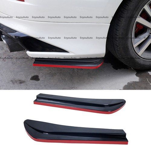 For Chevrolet Universal Rear Bumper Lip Splitter Diffuser Glossy Black ...