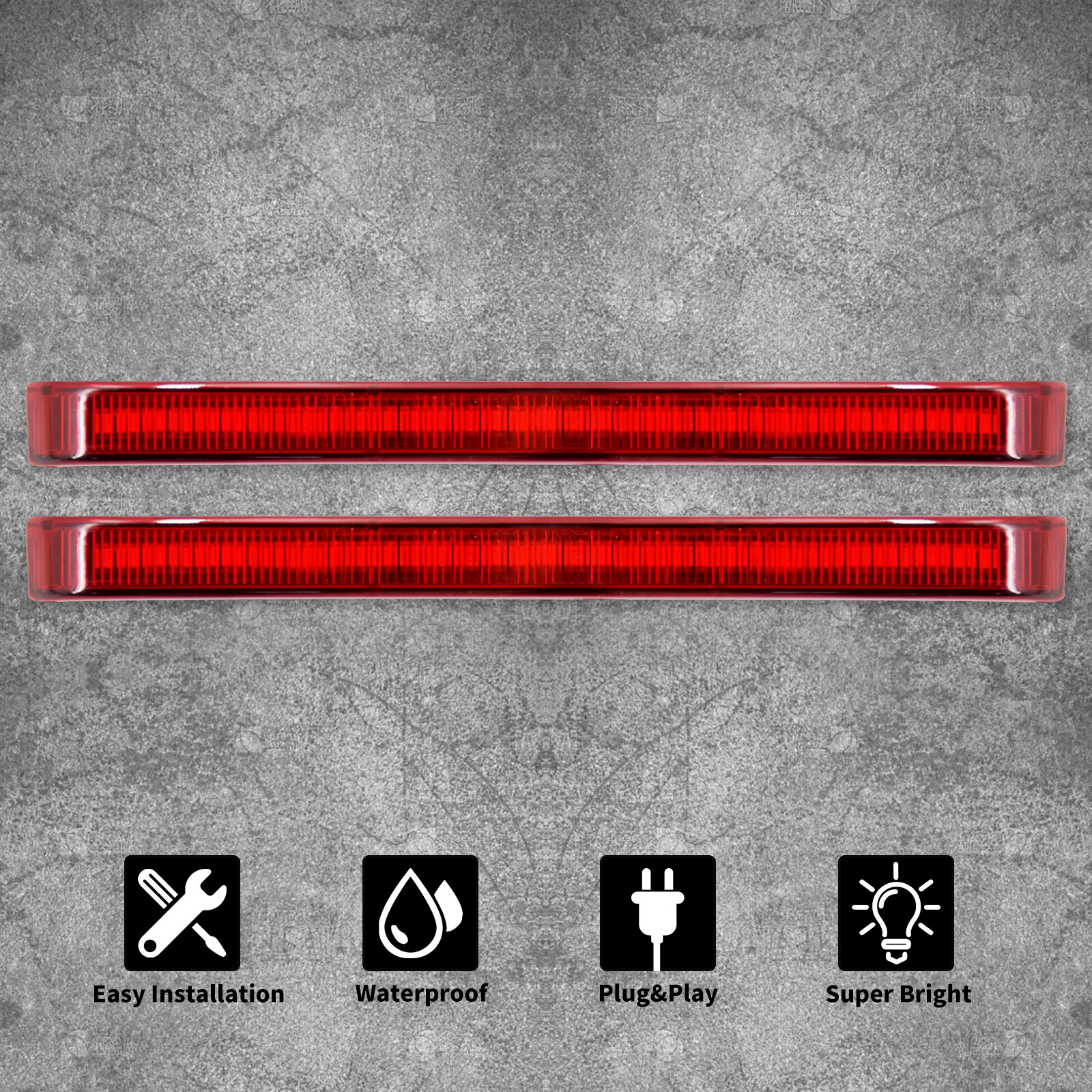 Red Saddlebag Blades LED Brake Sequential Turn Signal Light Fit For ...