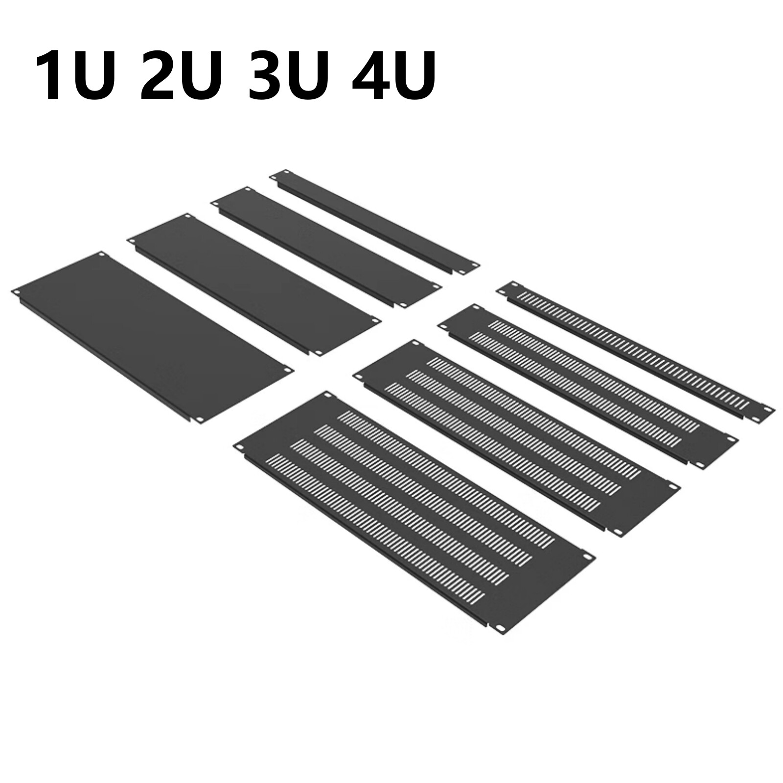 1u 2u 3u 4u Blank Rack Panel Metal Rack Mount Filler For 19 Enclosure