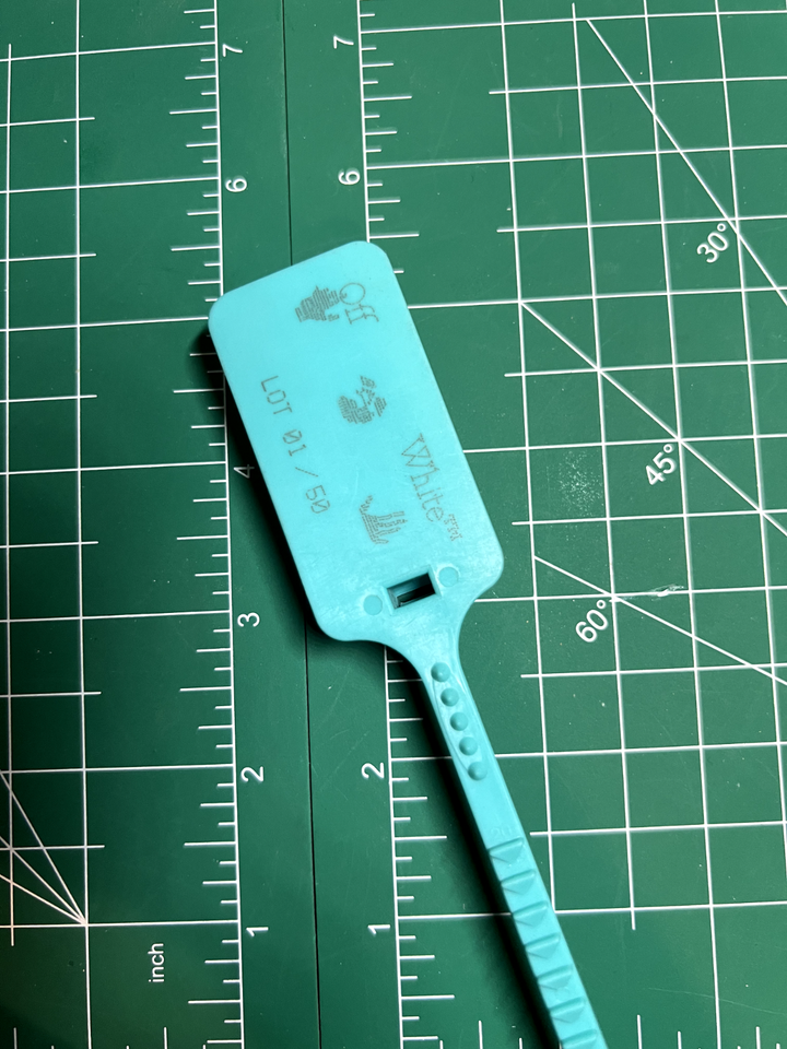“The Ten” / "The Fifty" Off-White x Nike Zip Tie Tag Replacement | eBay