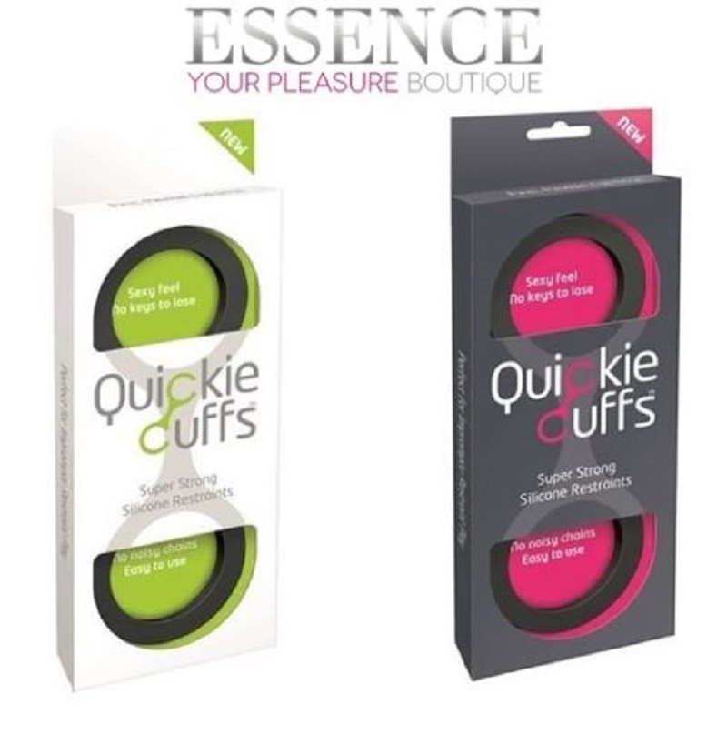 Quickie Cuffs Large, Soft Strong Silicone Handcuffs Restraints Bedroom ...