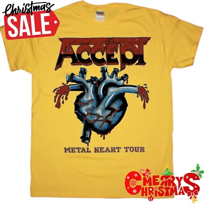Hot ACCEPT band Metal Heart Tour Classic Unisex S-235XL Shirt 2D1880 | eBay