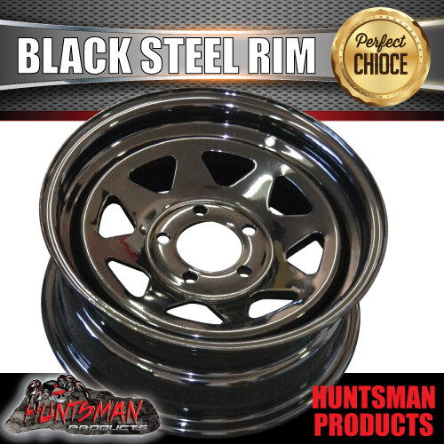 14x6 HT Holden Black Sunraysia Caravan Trailer Steel Wheel Rim. 14 ...