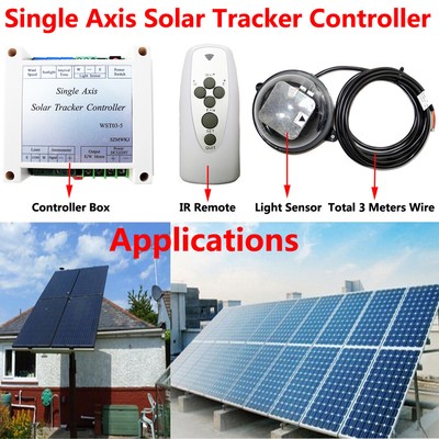 Single Axis Solar Tracker Controller PV Solar Panel Tracking Track ...