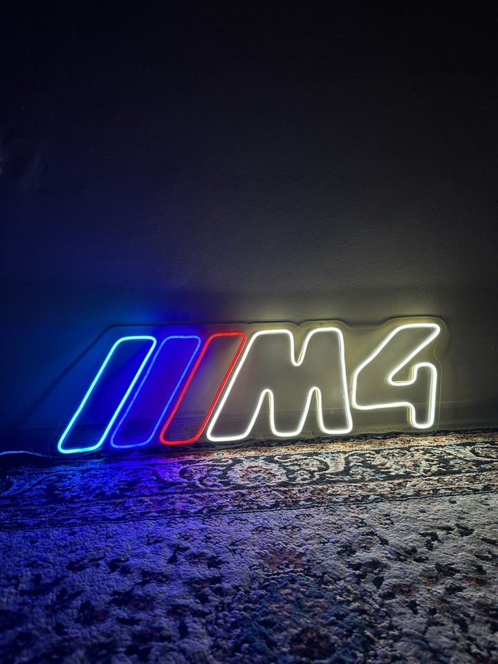 BMW 4 M Logo Neon Sign Bmw Logo Neon Light - Car Logo Neon LED Sign BMW ...