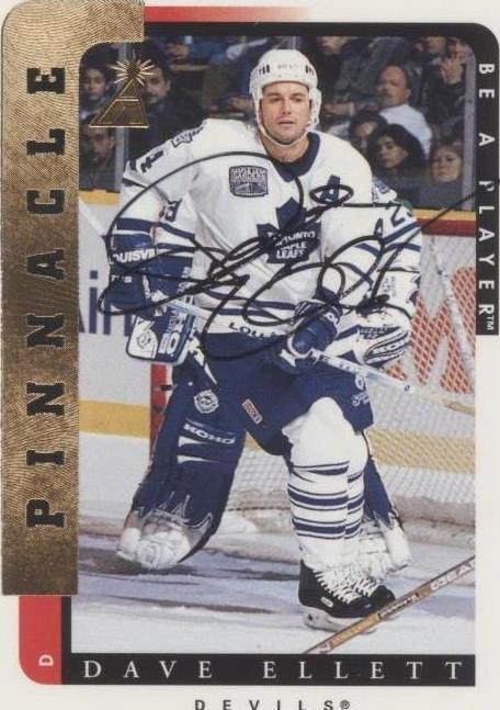 1996-97 Pinnacle Be A Player - Dave Ellett #177 Autographs (AU) for ...